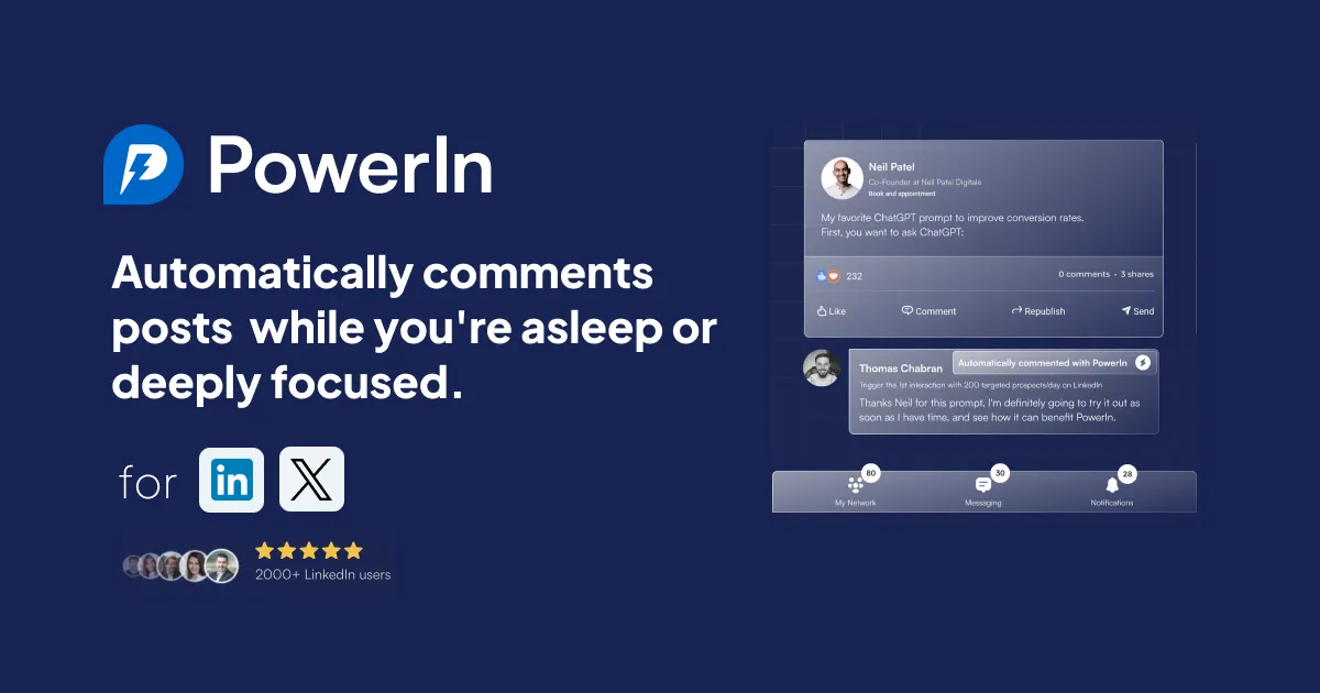 PowerIn | Automate comments on Twitter with AI